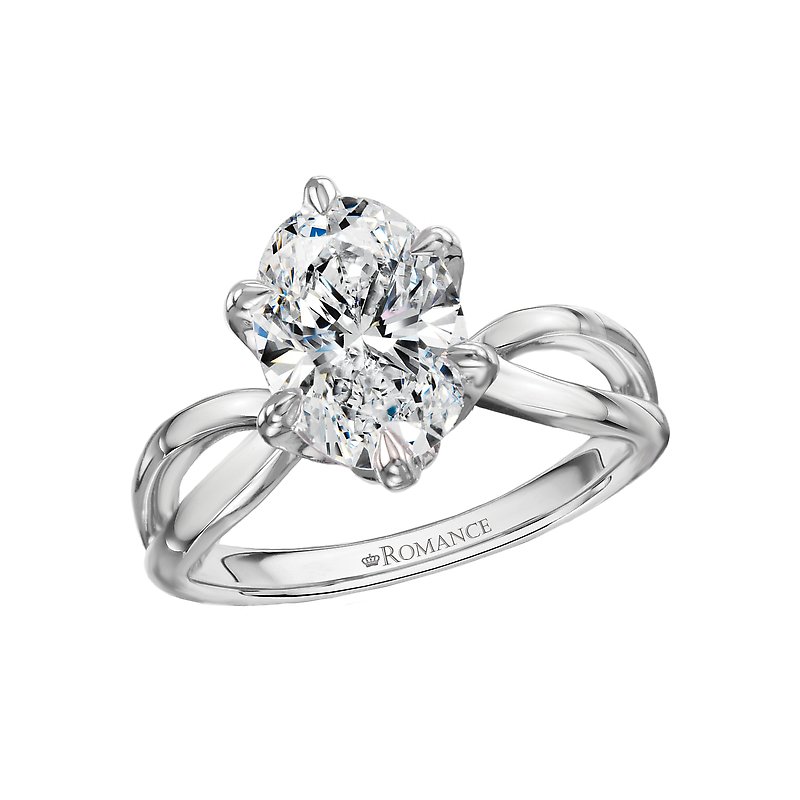 Romance Diamond and Sapphire Accented Semi-Mount Engagement Ring 160371 ...