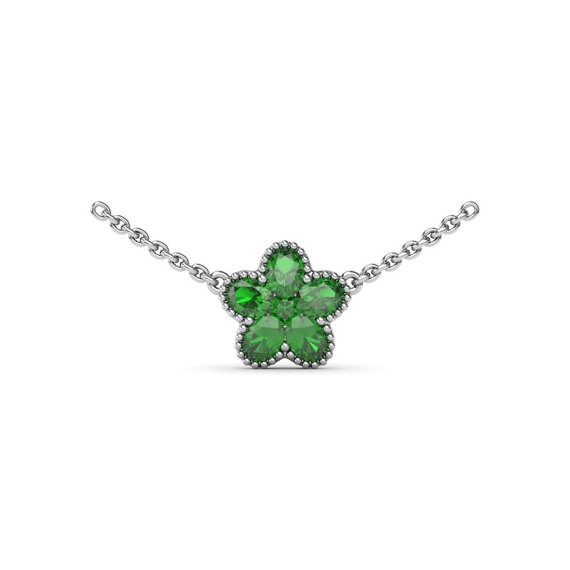 Emerald Magnolia Necklace N1908E - Fana
