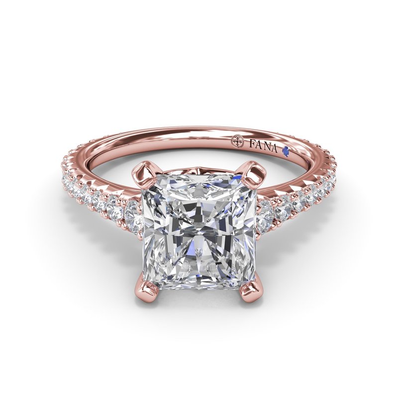 Radiant Diamond Engagement Ring with Graduated Shank S4285-RA-200CT - Fana