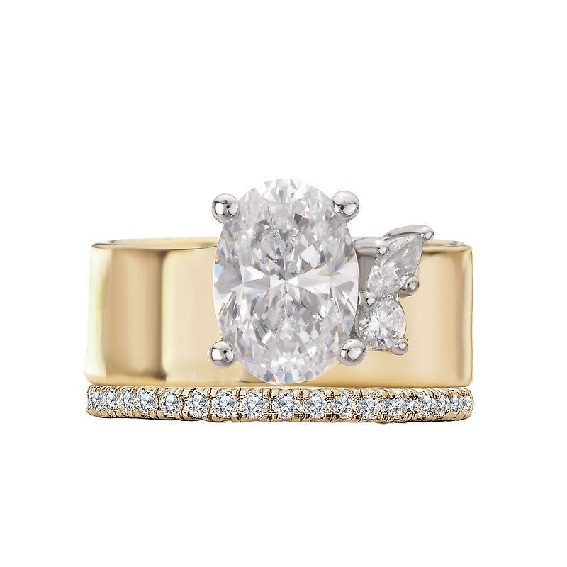 Romance Bold Shank Semi-Mount Diamond Engagement Ring 160293-OV200Y ...