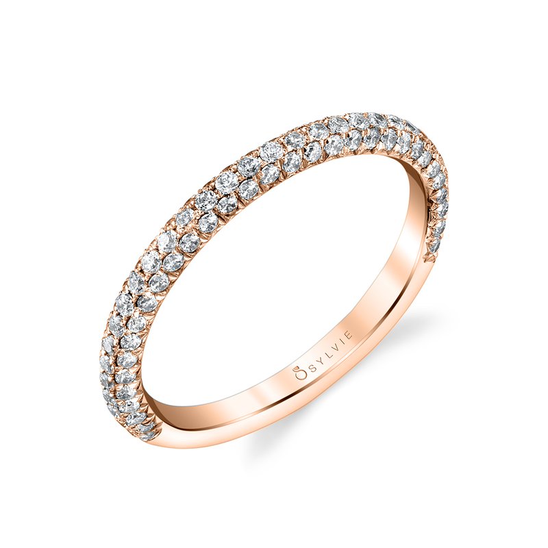 Micro Pave Wedding Band Fara