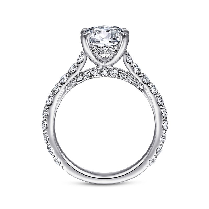 Gabriel Bridal 18K White Gold Round Diamond Engagement Ring ...