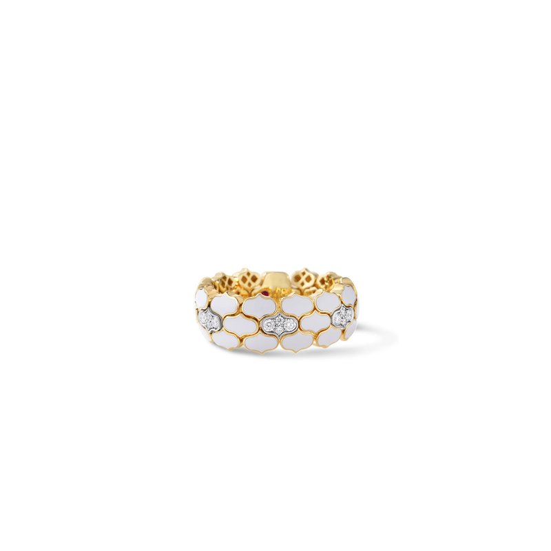 Cobra Diamond And White Enamel Ring COBRA-DIAMOND-WHITE-ENAMEL-RING ...