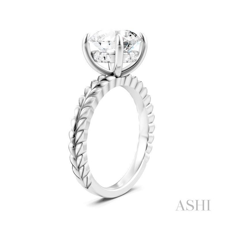 ASHI Round Shape Semi-Mount Diamond Engagement Ring 194B9SWFHWG-SM-RD3 ...