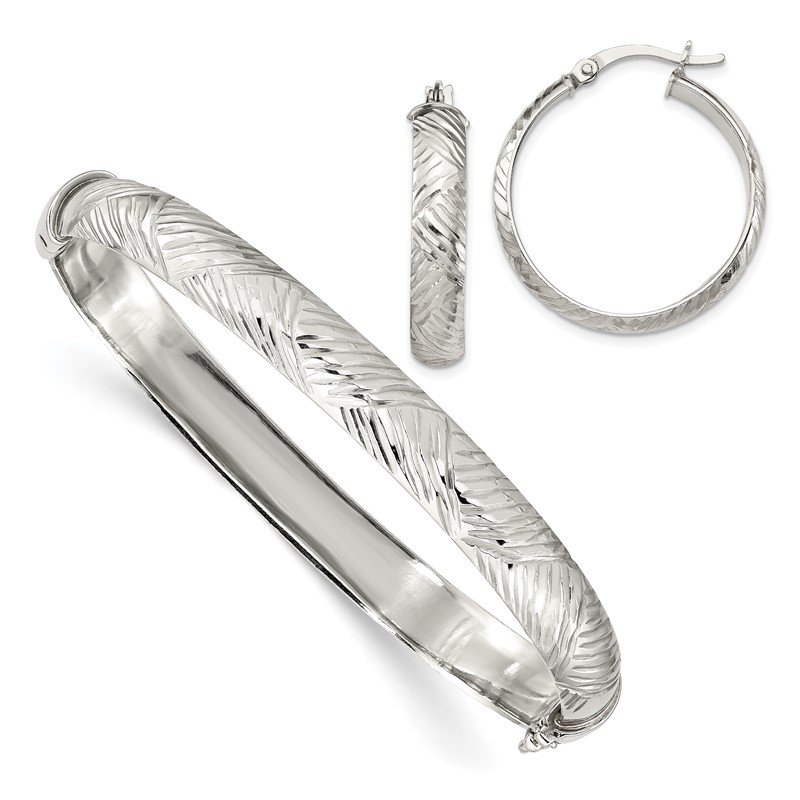 Bangle hoop earrings store