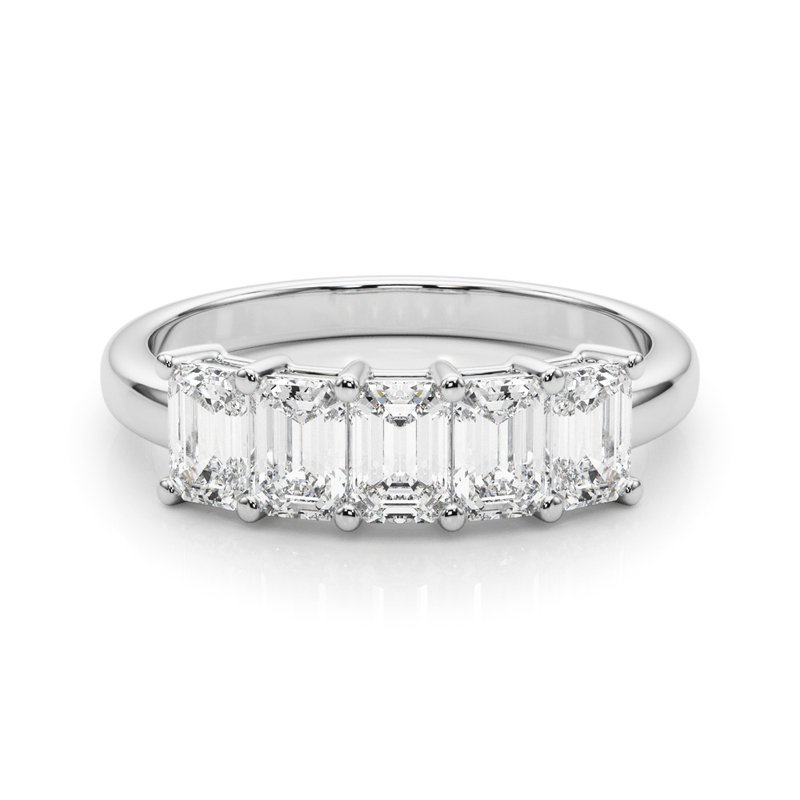 Kelley Collection Lab Grown Diamond 5 Stone Band Emerald Cut LGDR029-2 ...