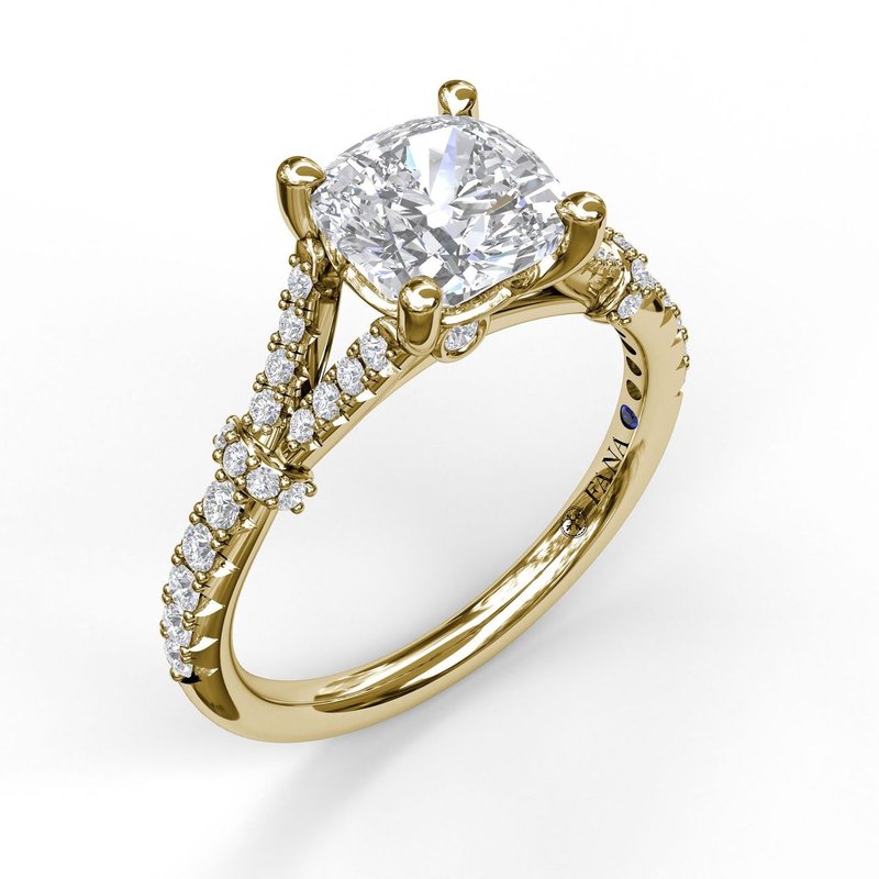 Distinctive Diamond Engagement Ring with a Subtle Split Band S3073 - Fana