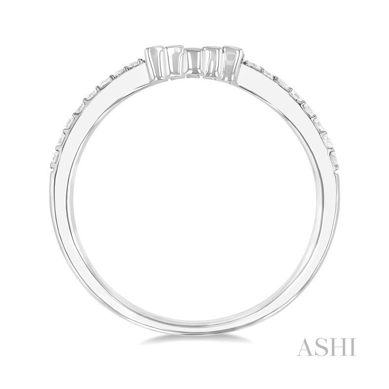 ASHI Chevron Baguette Diamond Wedding Ring 303B6DDFGWG - Diamond District