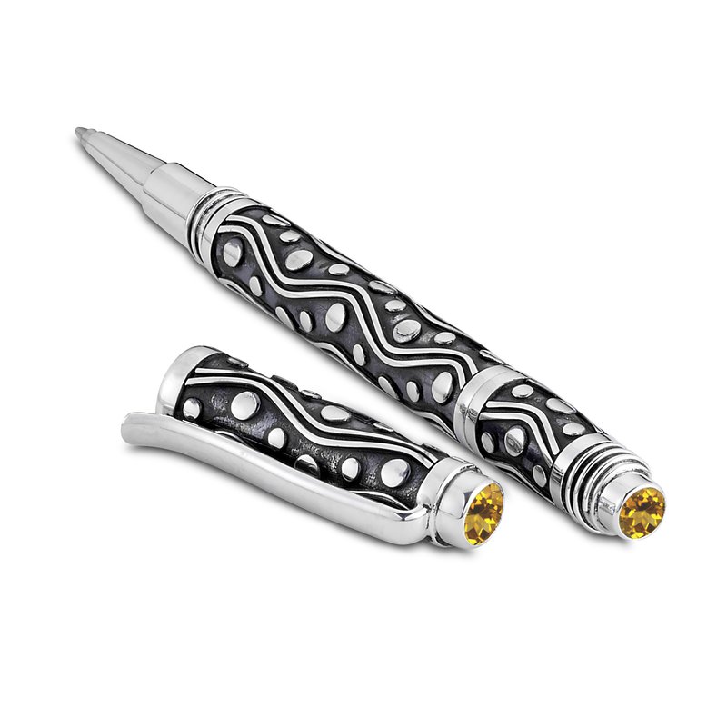 Samuel B STERLING SILVER CITRINE PEN 62442PN.SLCI - Moody's Jewelry