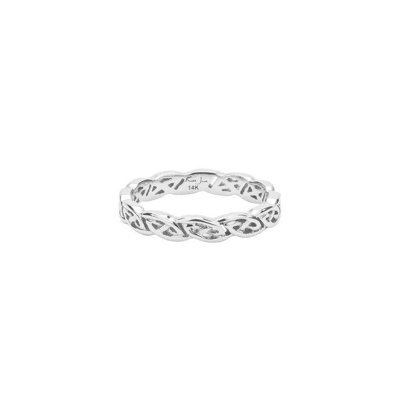 Keith Jack White Eternity Knot "Shin" Ring PRG6273-W - KE Butler and ...