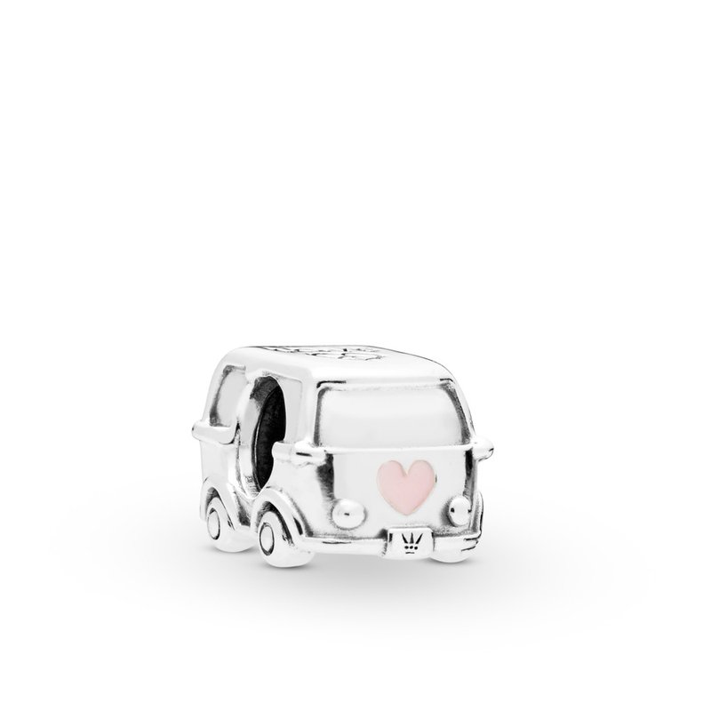 PANDORA Old school van silver charm with pink enamel 797871EN160 ...