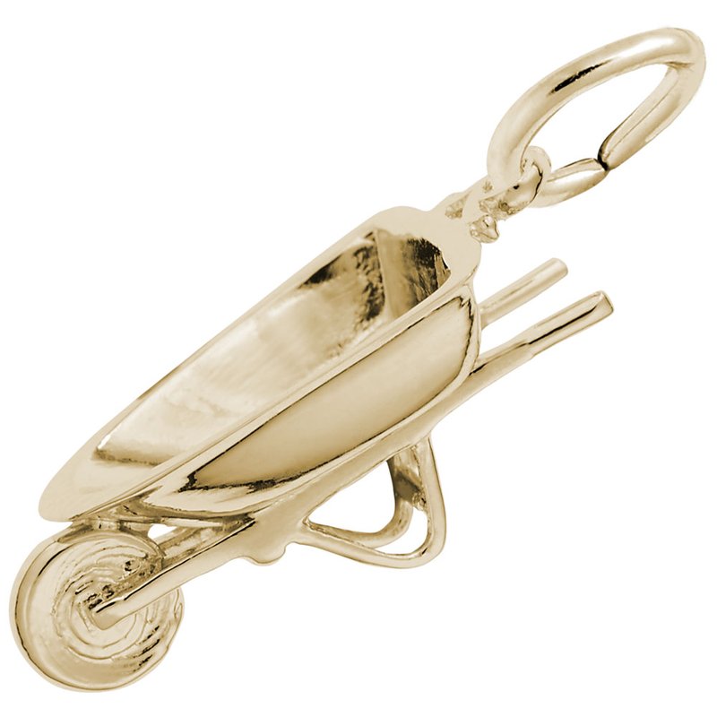 Rembrandt Charms WHEEL BARROW 8297-wheel-barrow - Gold Casters Diamonds ...