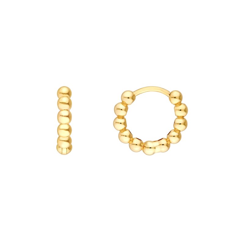 Midas Chain Small Beaded Huggie Earrings TM027562 - AmRheins.com