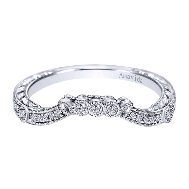 Gabriel Bridal Wedding Band WB6509PT3JJ - Flora Gems