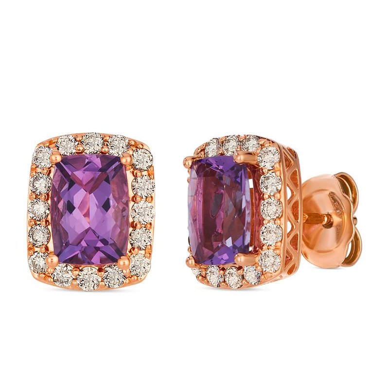 Le Vian 14K Strawberry Gold Diamond Amethyst Earrings BVVZ 1 - Lowe's ...