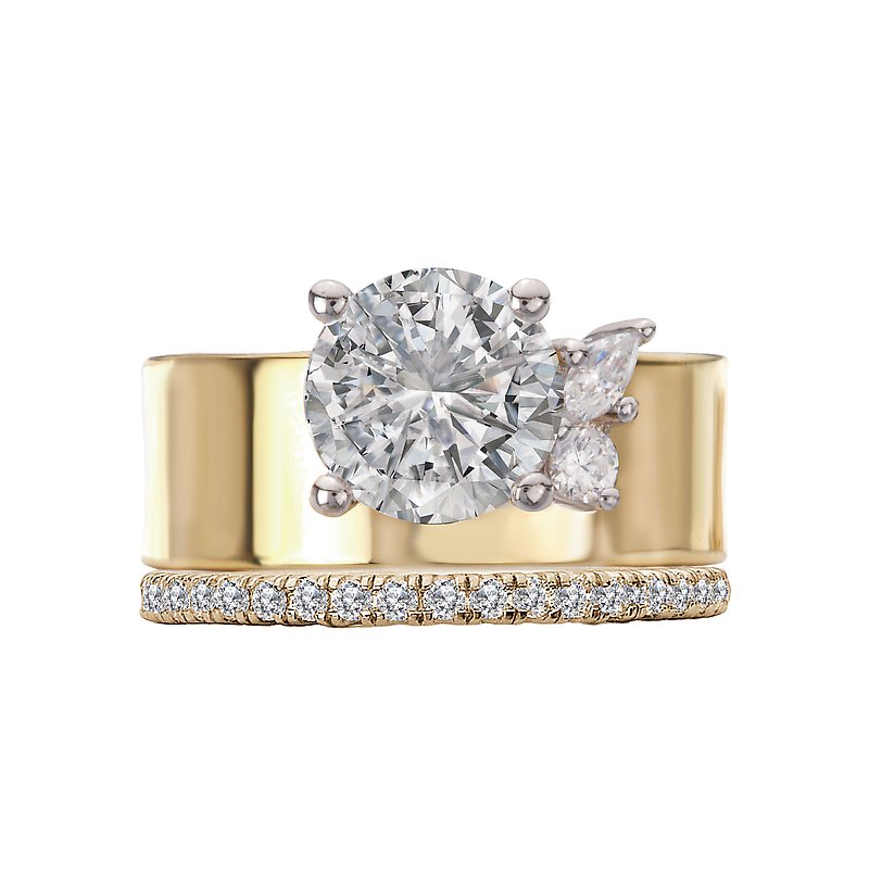 Romance Bold Shank Semi-Mount Diamond Engagement Ring 160293-RD200Y ...