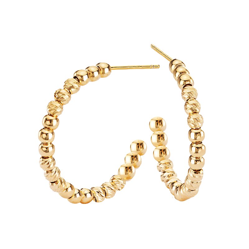 KIM & Co. Italian Gold Plated Hoop Earrings 826593-EY26 - KIM International