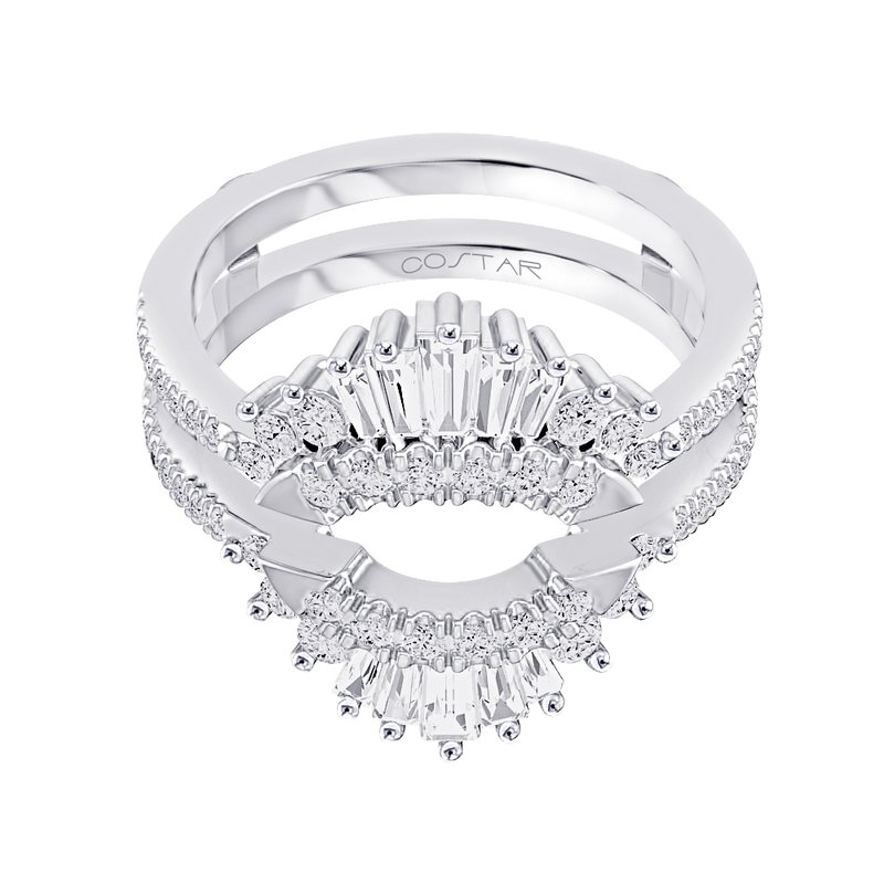 Large & Small Baguette & Round Diamond Enhancer R14736B - Costar