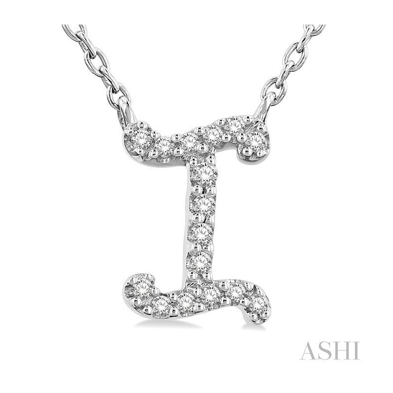 Gemstone Collection Script 'I' Initial Diamond Pendant 90469OHFSPDWG-I - Osborne's Jewelers