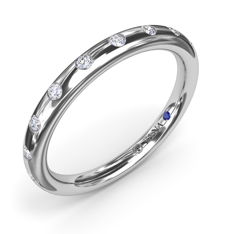 Flush Diamond Wedding Band W4359 - Fana