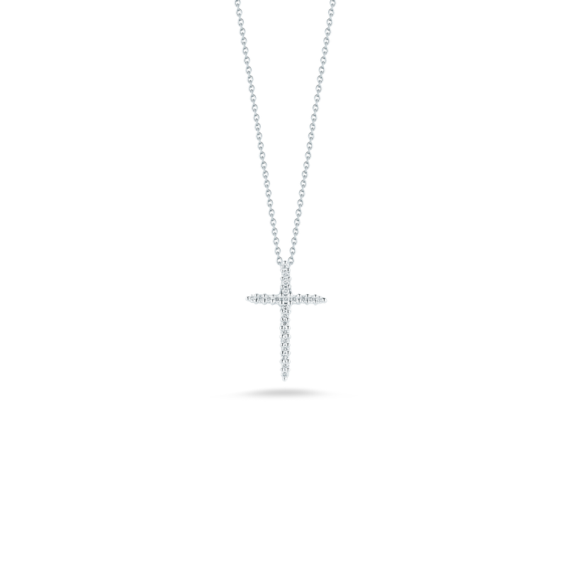 Roberto Coin Tiny Treasures Diamond Sliver Cross Necklace TINY ...