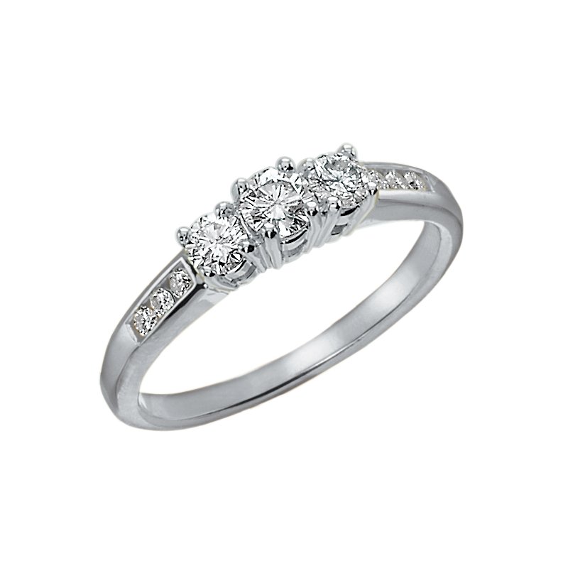 Diamond Days Diamond Ladies Three Stone Ring R2809WG - Hooper's Jewellers