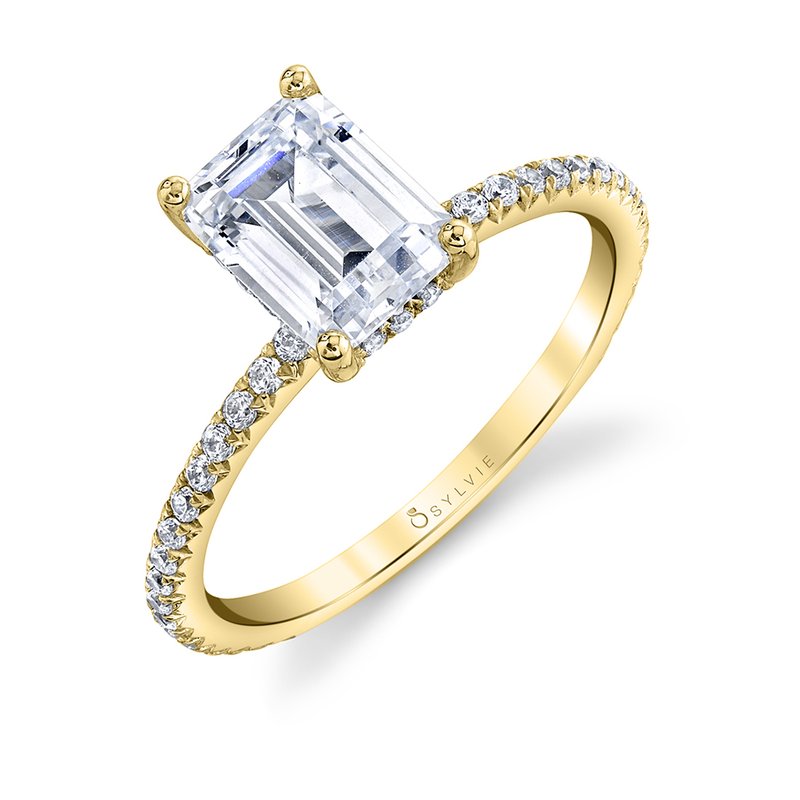 Sylvie Emerald Cut Classic Engagement Ring - Maryam S2093-037A4W20E ...