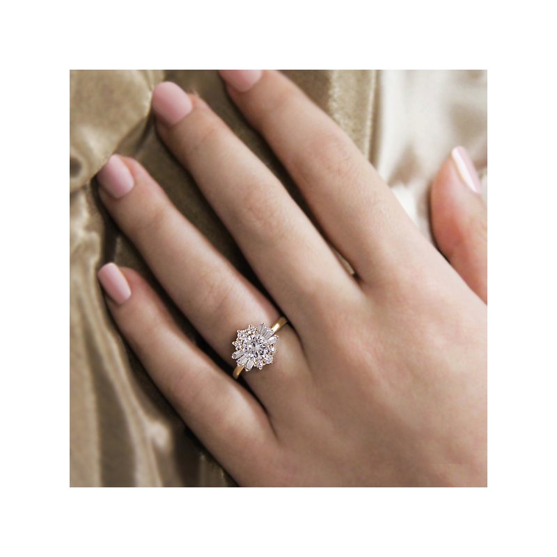 Ballerina halo ring store