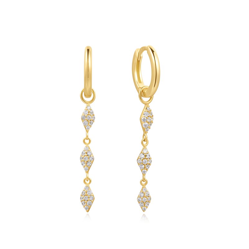 ANIA HAIE Gold Pavé Sparkle Drop Huggies E061-15G - Michael Eller Diamonds