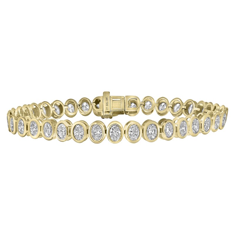 Surreal Diamond Lab Grown Bezel Oval Bracelet SD-Bezel Oval Bracelet ...