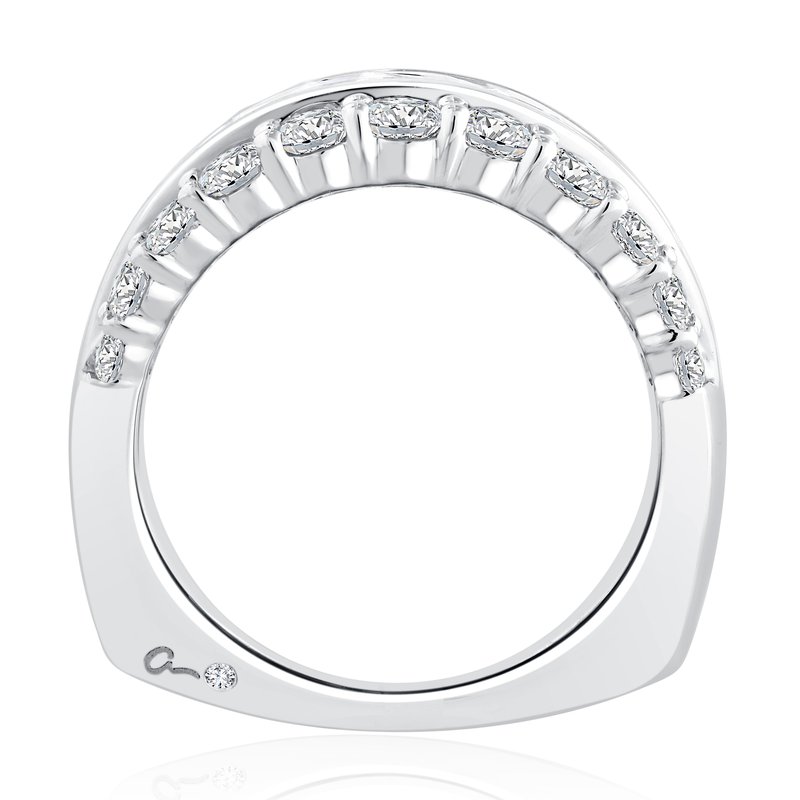 A.JAFFE Modern Three Row Wide Diamond Wedding Band WRS1465 - Sartor ...