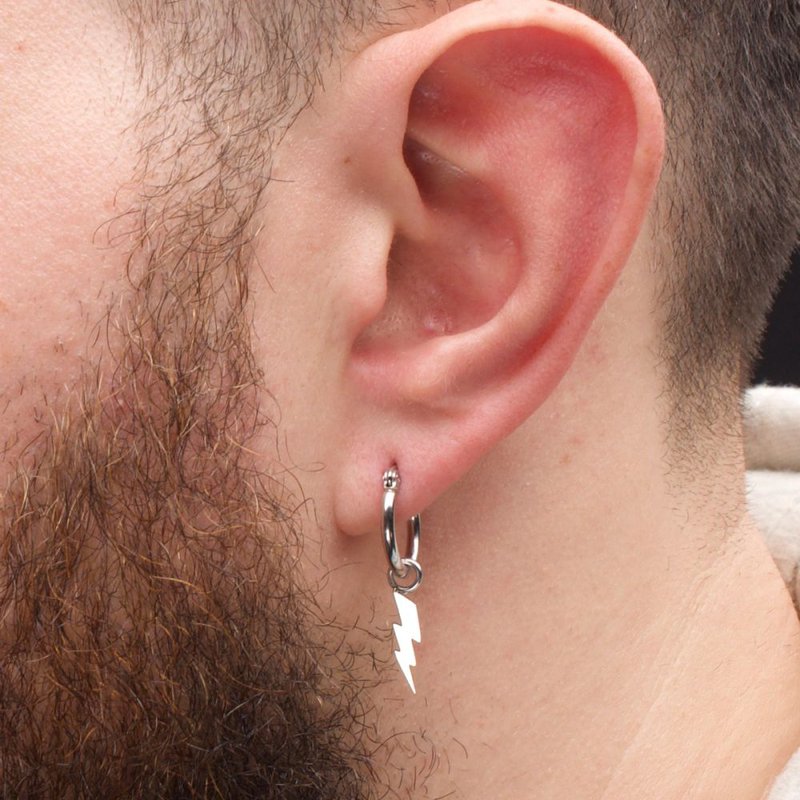 Lightning hoop earrings store