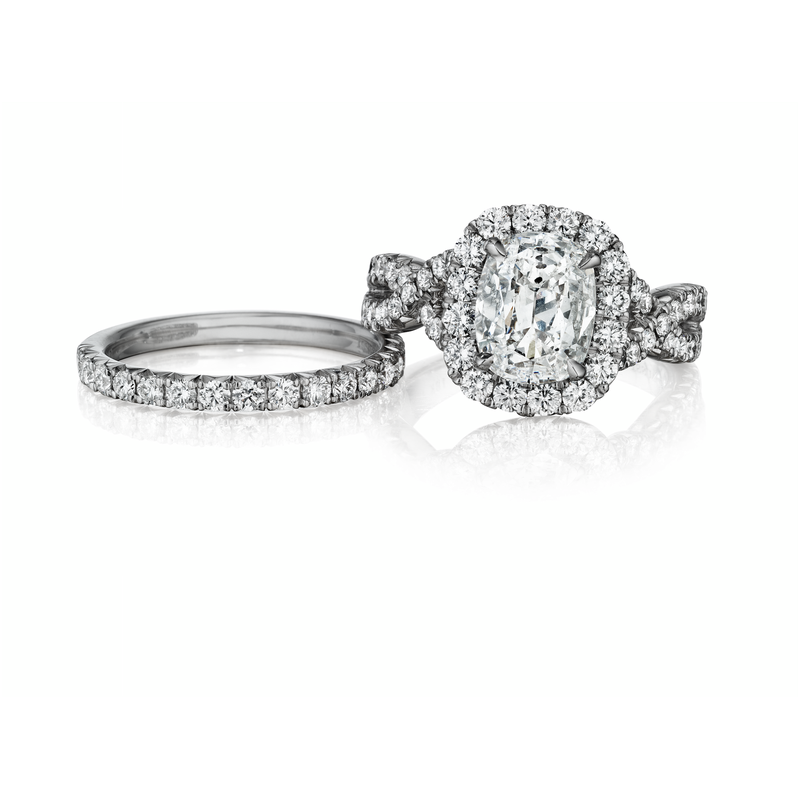 Henri Daussi Bold Twist Halo Ring Setting AW, ZW, CW - Michelson Jewelers