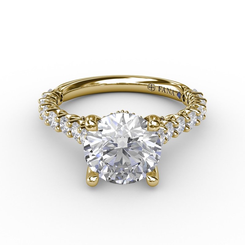Contemporary Diamond Solitaire Engagement Ring With Hidden Halo S3219 ...