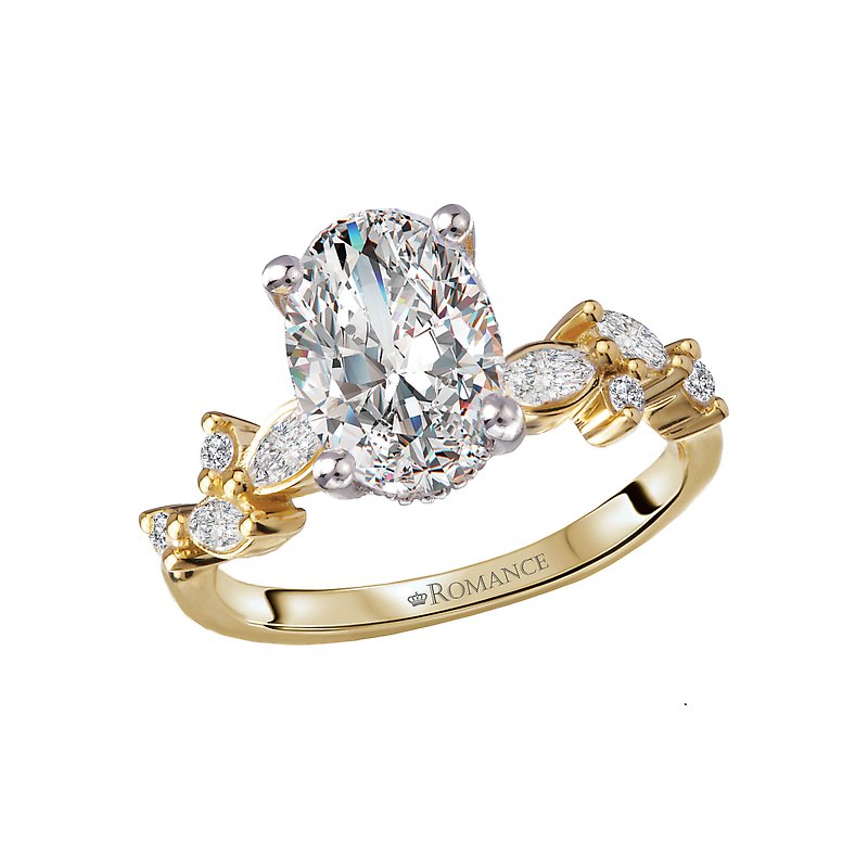 Romance Semi-Mount Diamond Engagement Ring 160290-OV200Y - KIM ...