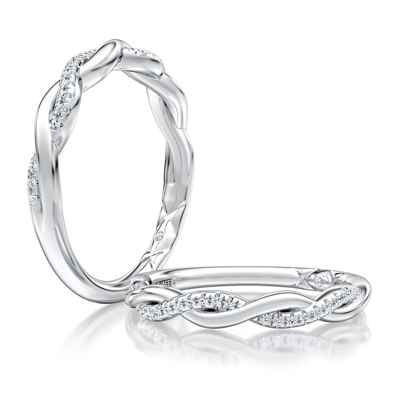 A. JAFFE Twisted Diamond Wedding Band MRCOV2544 - Devon Fine Jewelry