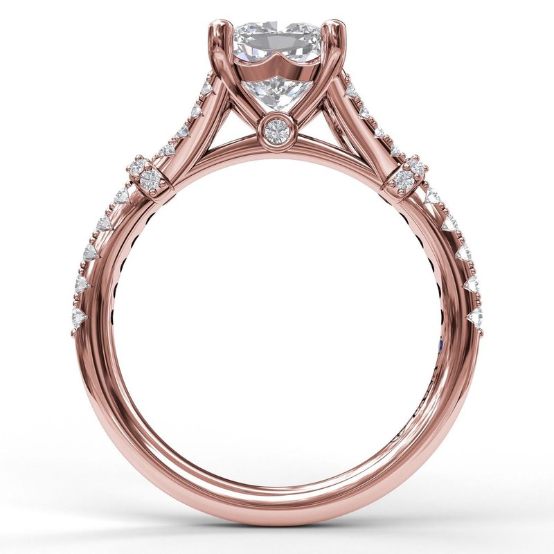 Distinctive Diamond Engagement Ring with a Subtle Split Band S3073 - Fana