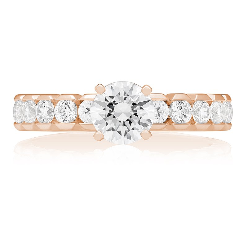 Veer Diamonds Half-Moon Bezel Solitaire Ring R2013 - Stadheim Jewelers