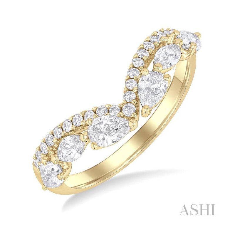 ASHI Mixed Shape Chevron Diamond Ring 365K2DDFGYG - Diamond District