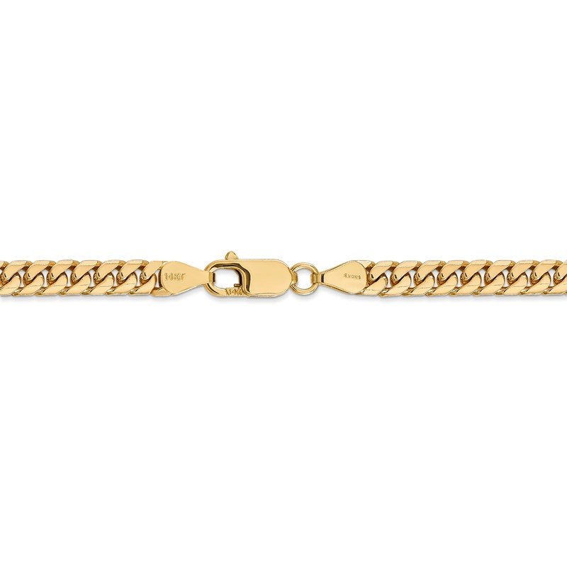 14K 24 inch 5mm Solid Miami Cuban Link with Lobster Clasp Chain
