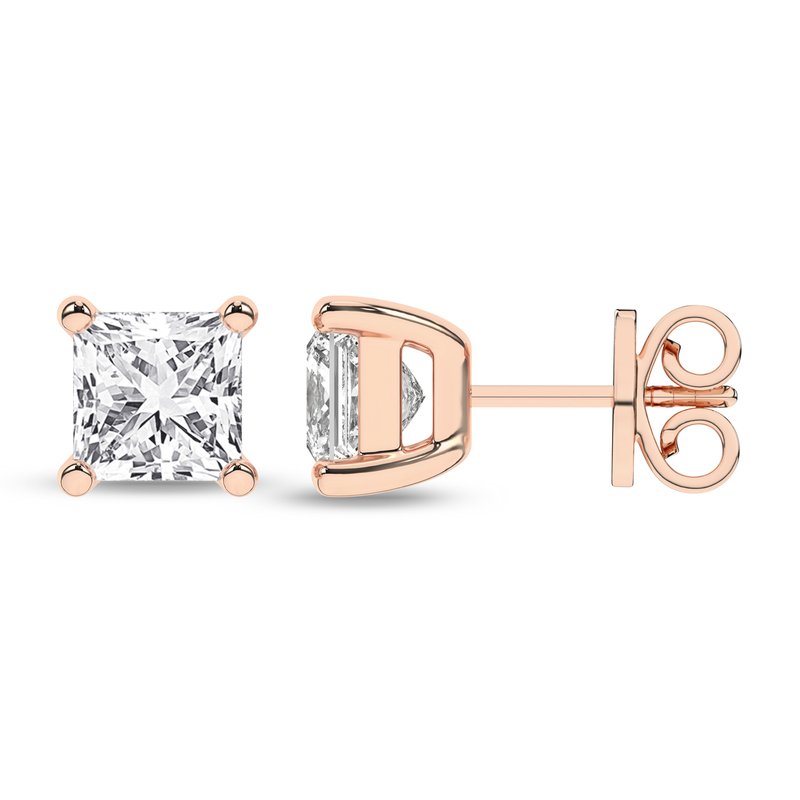 Revelation Solitaire Stud Earrings (Princess) LES03160 - Jeweler's ...