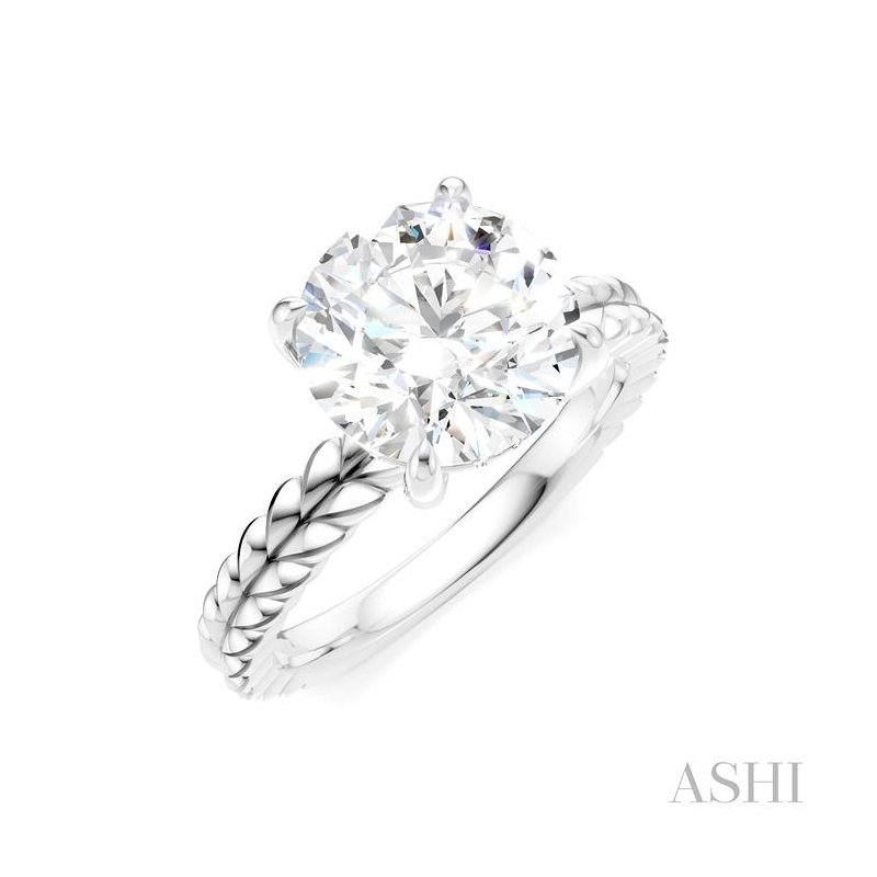 ASHI Round Shape Semi-Mount Diamond Engagement Ring 194B9SWFHWG-SM-RD3 ...