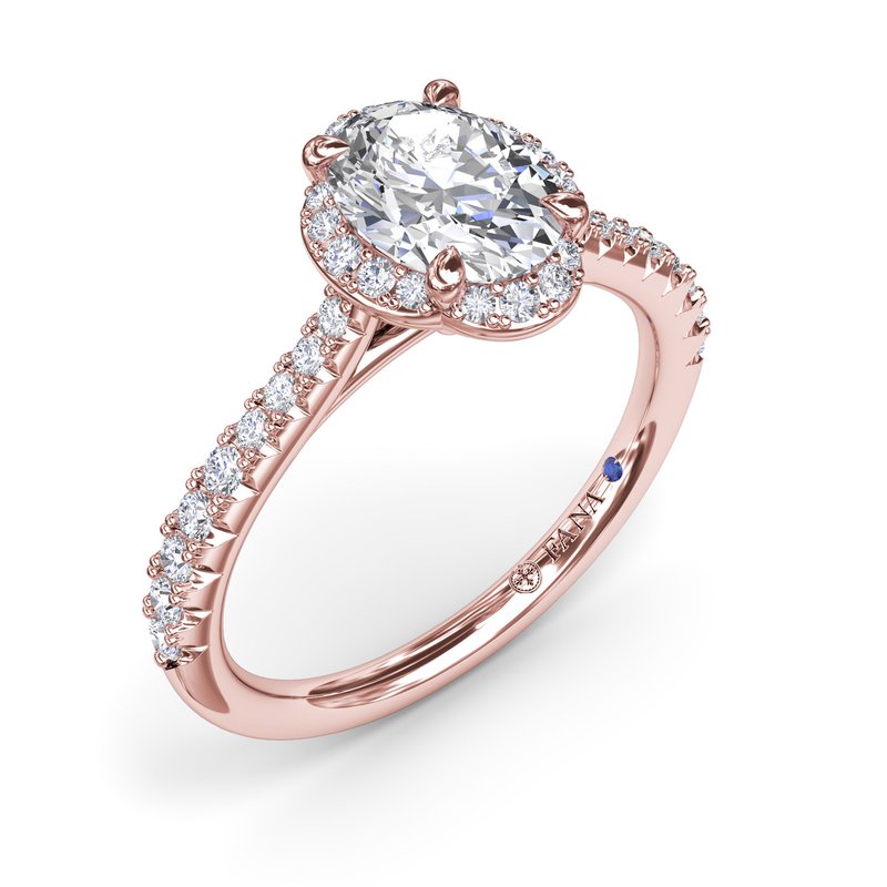 Blossoming Oval Diamond Engagement Ring S4097 - Fana