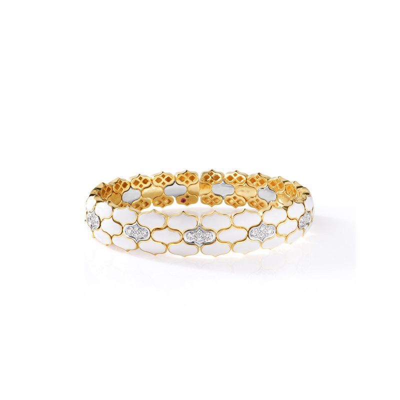Roberto Coin Cobra Diamond And Enamel Wide Cuff Bangle COBRA-DIAMOND ...