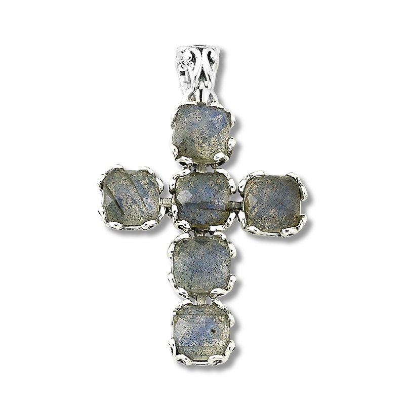 Samuel B STERLING SILVER BIRTHSTONE CROSTERLING SILVER PENDANT IN ...