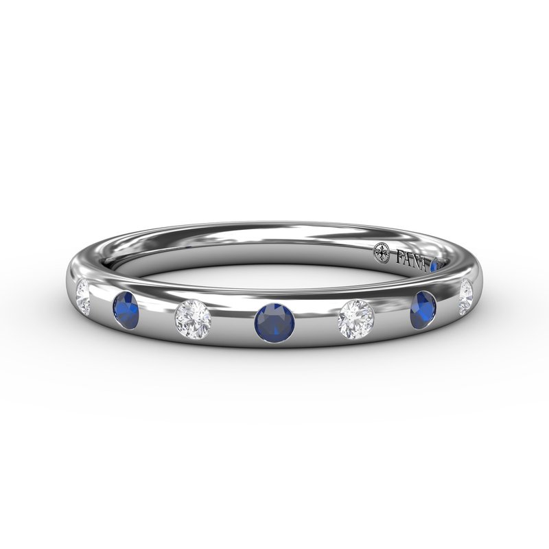 Sapphire Flush Setting Band W7381 - Fana