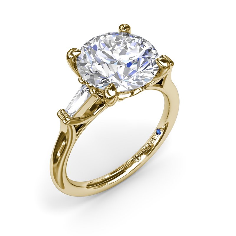 Tapered Baguette Diamond Engagement Ring S4318 - Fana
