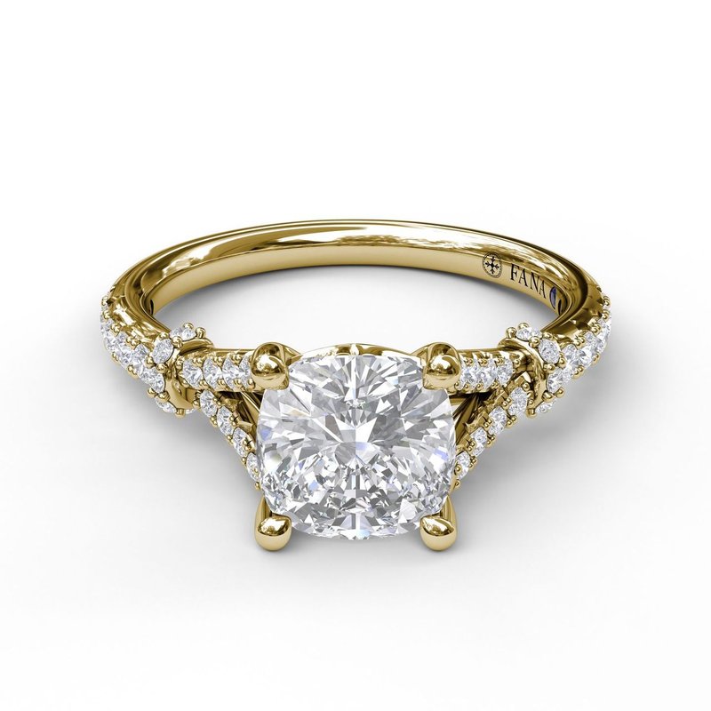 Distinctive Diamond Engagement Ring with a Subtle Split Band S3073 - Fana