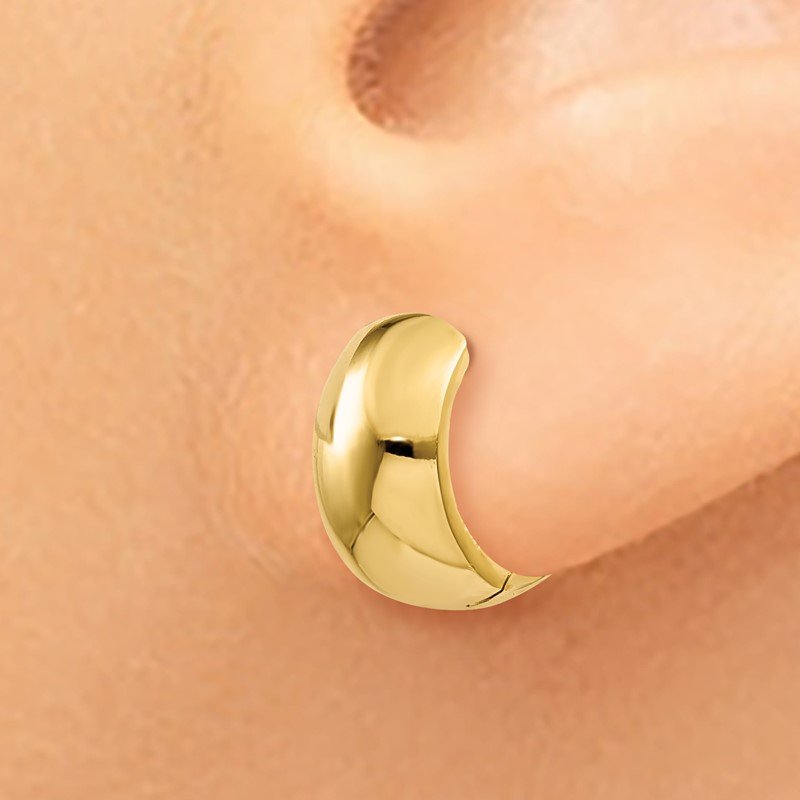 14k Round Hinged Hoop Earrings
