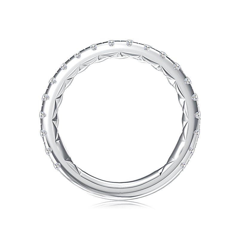 A. JAFFE Classic Delicate Diamond Wedding Band with A.JAFFE Quilts ...